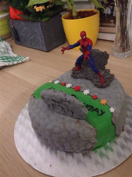 SPIDERMAN CAKE #2 ( hazelnut - chocolate ) - Englisch